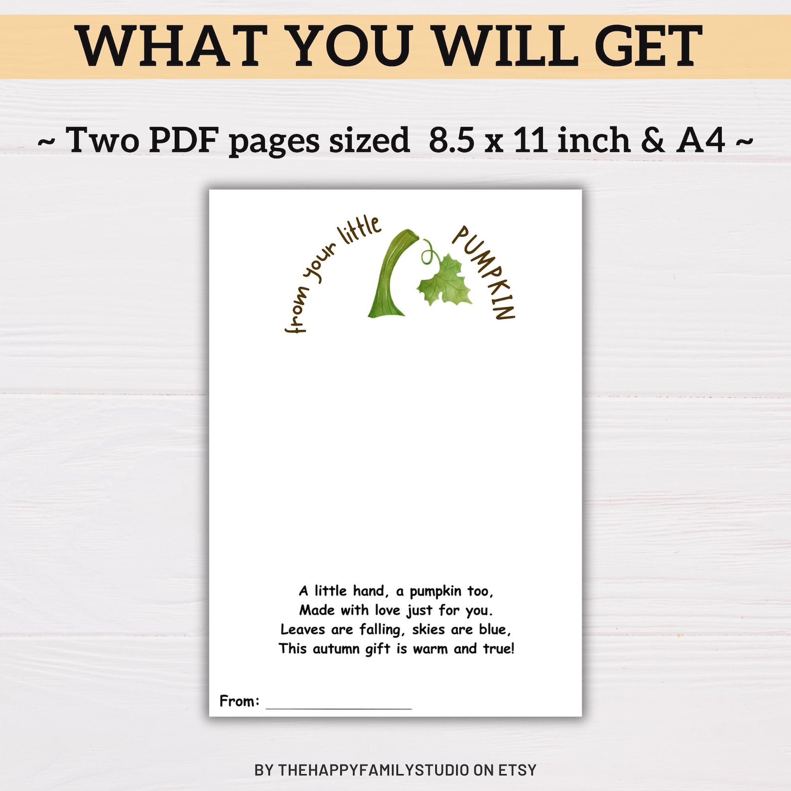 Pumpkin Poem Handprint Printable, Autumn Pumpkin Handprint Art, DIY ...