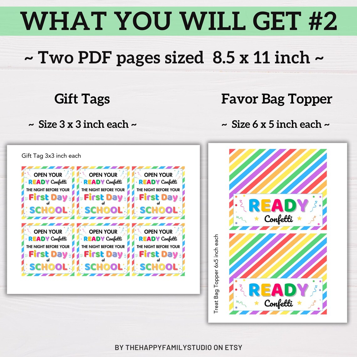 Ready Confetti for School, Printable Ready Confetti Letter, Night ...