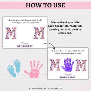 Mother's Day Mom Handprint Art, Mothers Day Craft Activity, Mothers Day ...