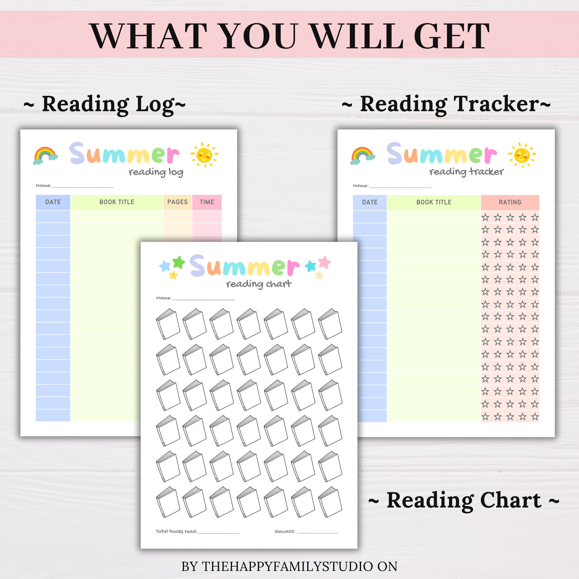 Summer Reading Log for Kids, Reading Tracker Printable, Reading ...