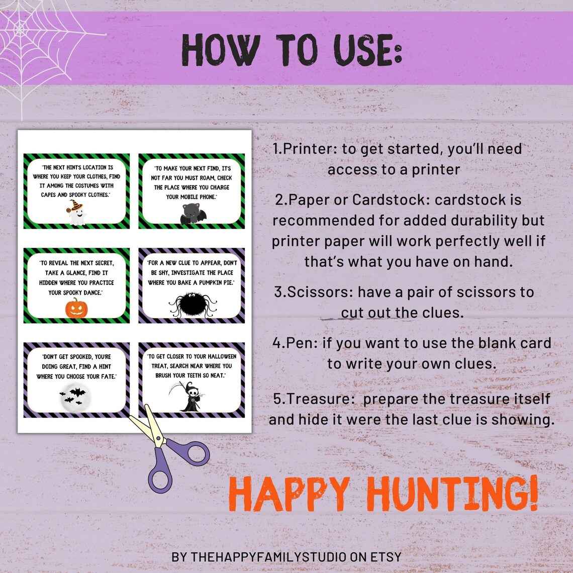 Halloween Scavenger Hunt for Kids, Ultimate Indoor Halloween Treasure ...