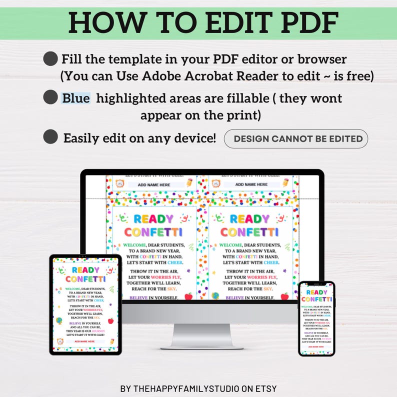 Ready Confetti Back to School, Ready Confetti Poem, First Day Jitters ...