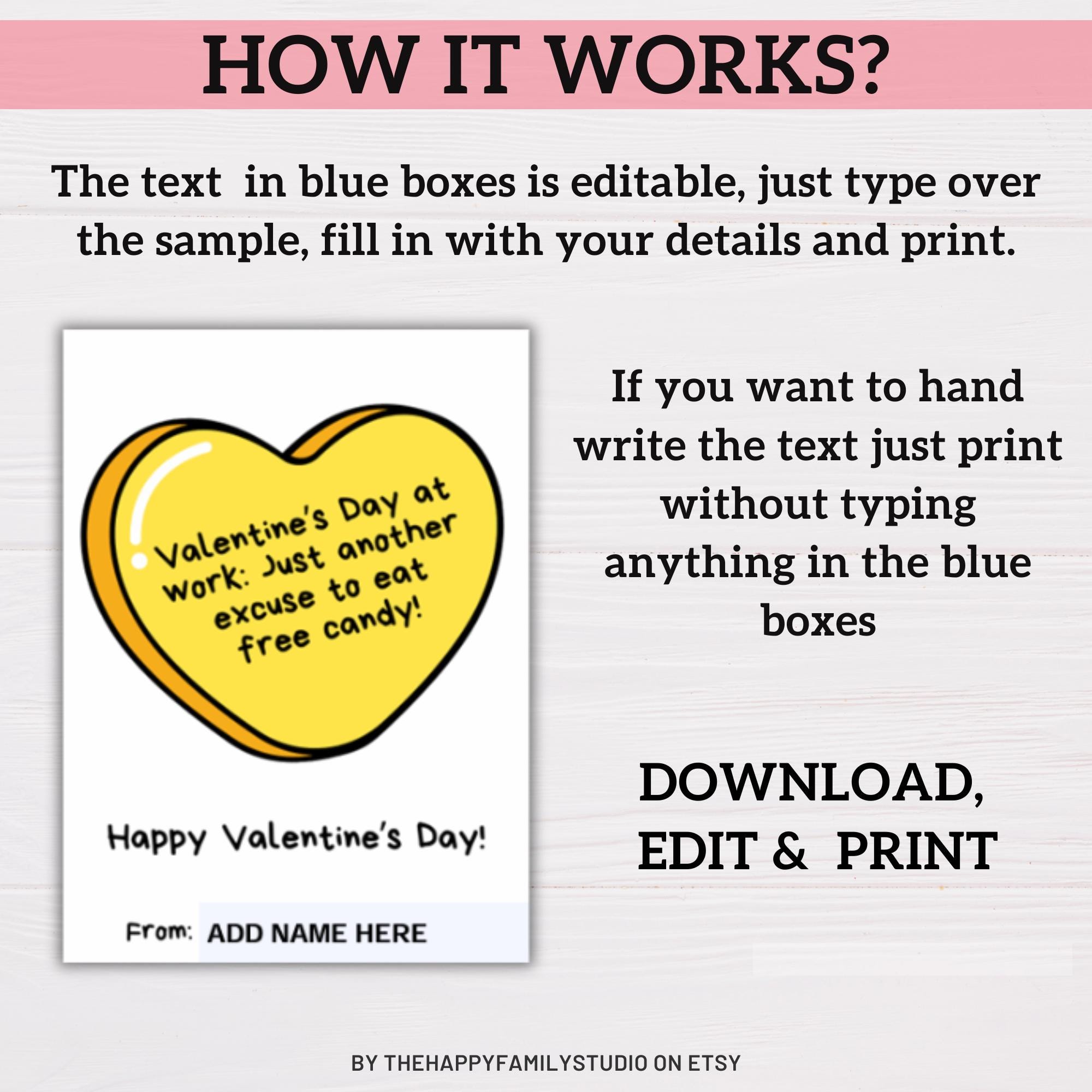 Funny Coworker Valentines Cards, Candy Hearts Cards, Office Valentine's ...