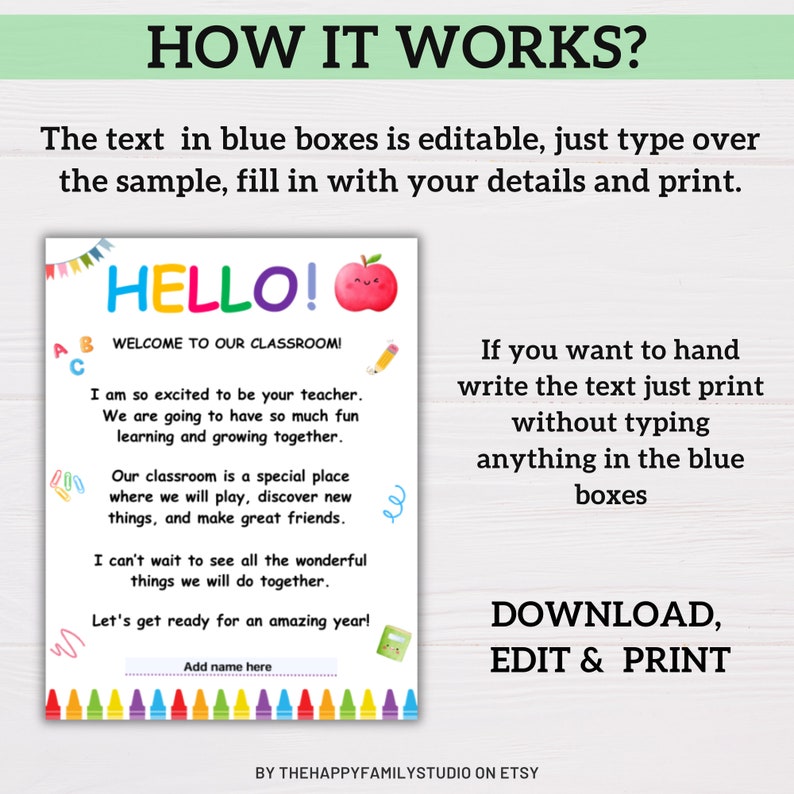 First Day of School Greeting Card, Welcome Back to School Letter ...