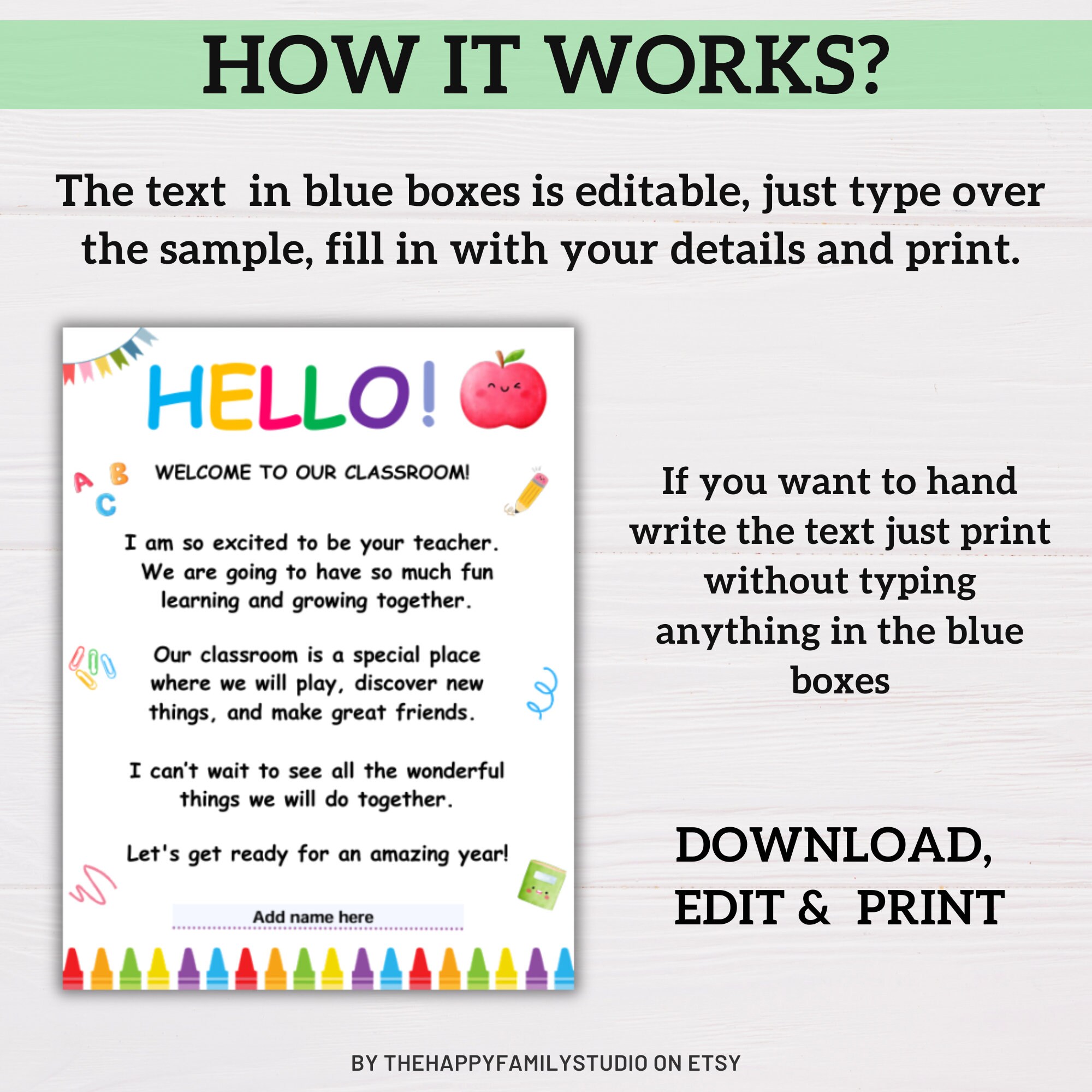 First Day of School Greeting Card, Welcome Back to School Letter ...