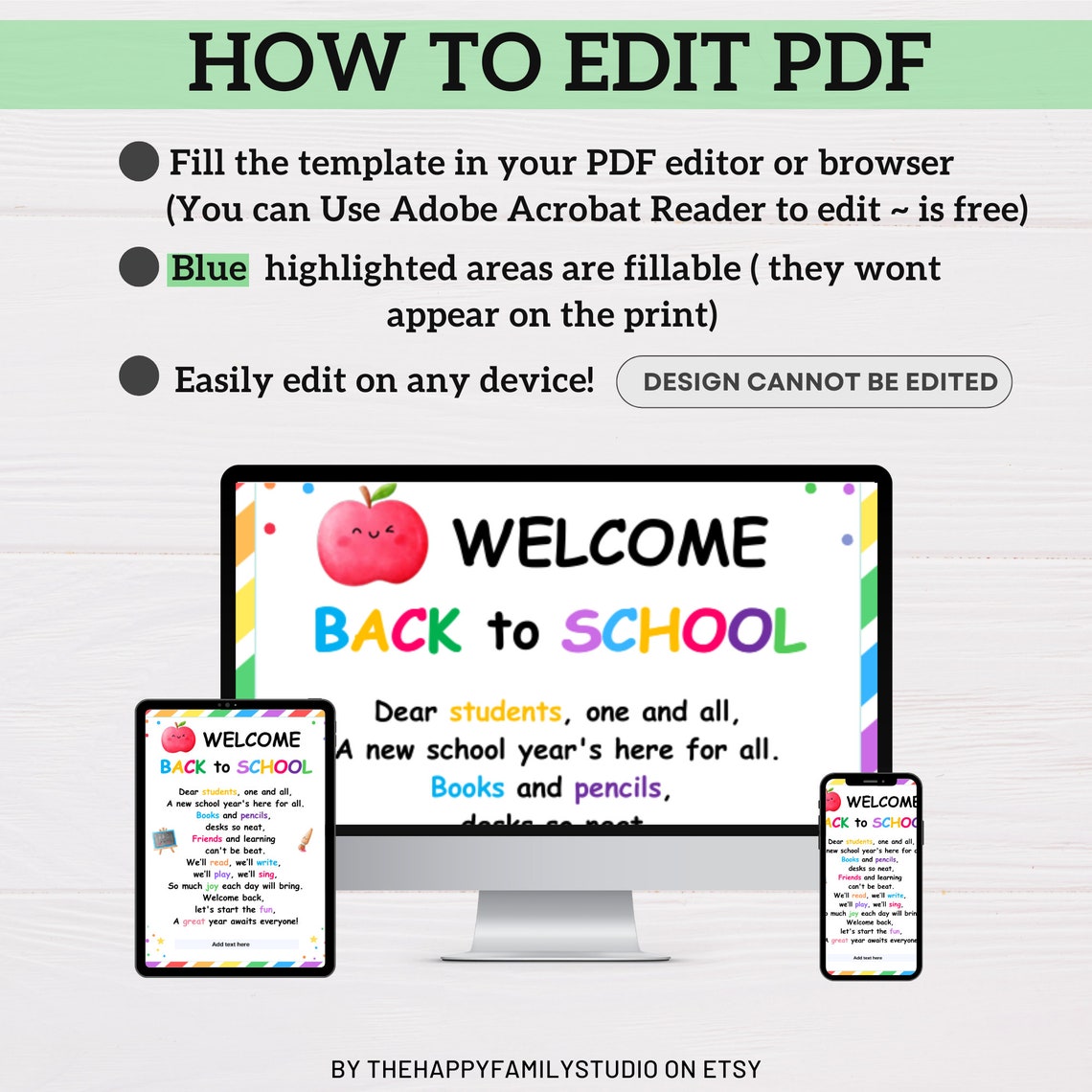 Back to School Year Letter Printable, Welcome Letter to Student ...