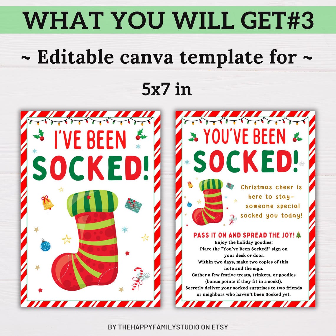 You've Been Socked Sign, Staff Appreciation Gift, Christmas Stocking ...