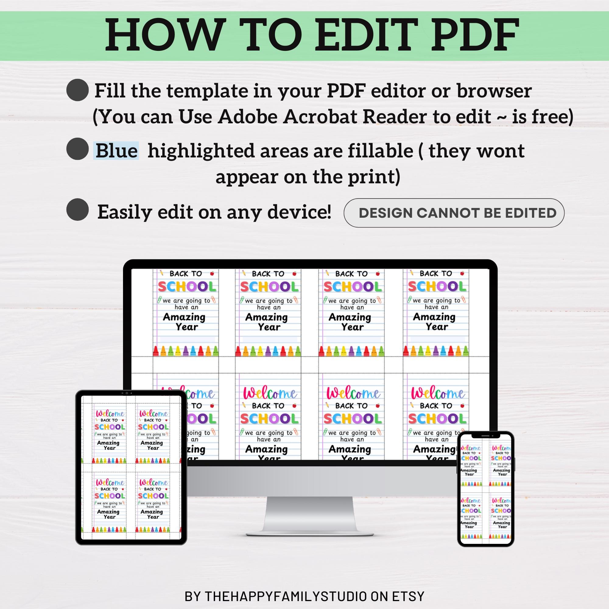 Welcome Back to School Gift Tag, Printable Notebook First Day of School ...