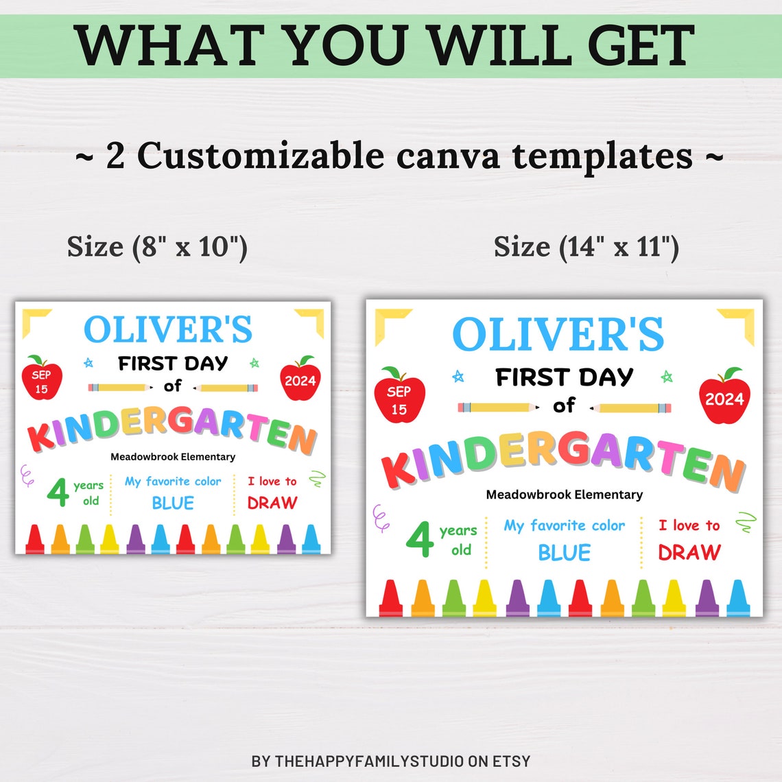 Editable First Day of School Sign, First Day of Kindergarten Sign, Back ...