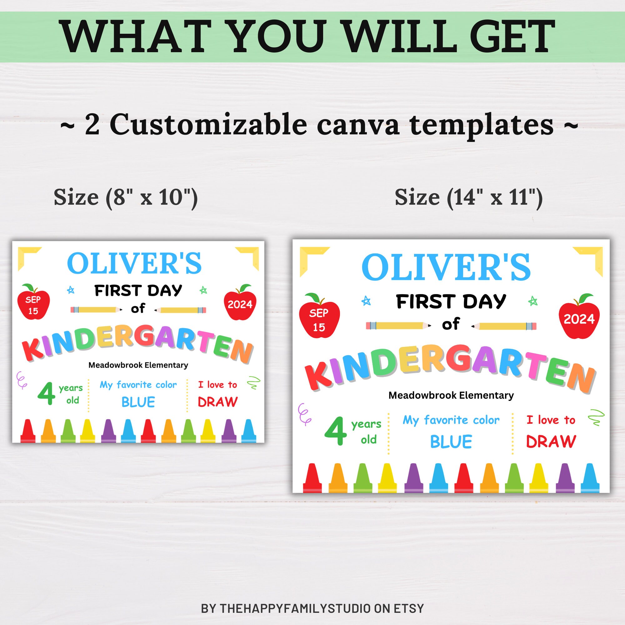 Editable First Day of School Sign, First Day of Kindergarten Sign, Back ...