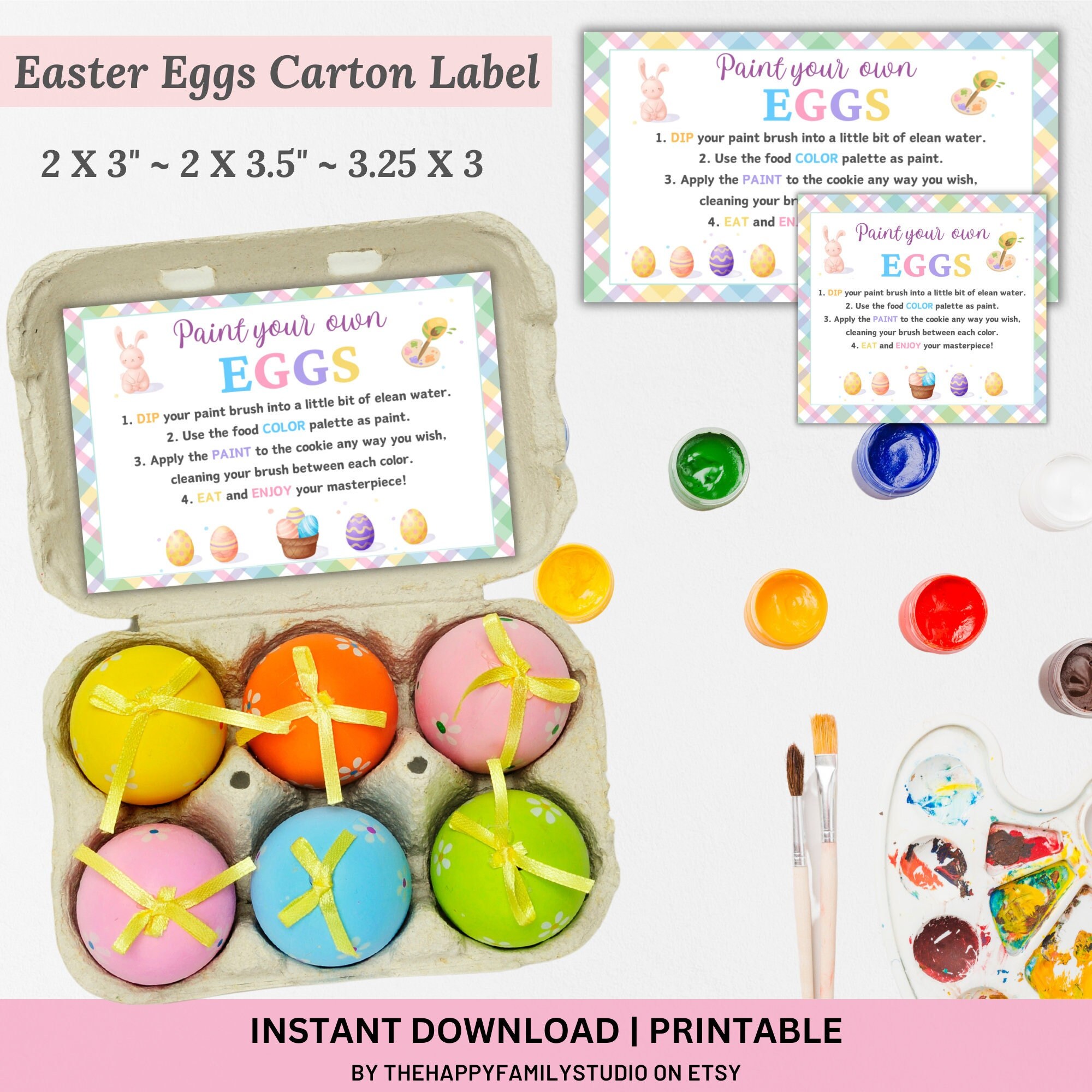 Printable PYO Egg Carton Label, Your Own Eggs Cookie Label, Easter PYO ...