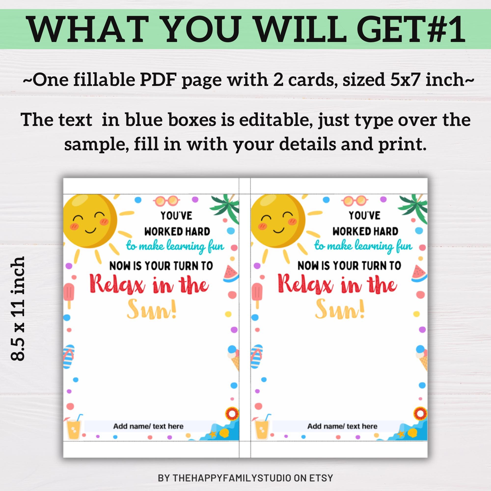 Summer Teacher Gift Card Holder, Teacher Appreciation Gift Card Holder ...