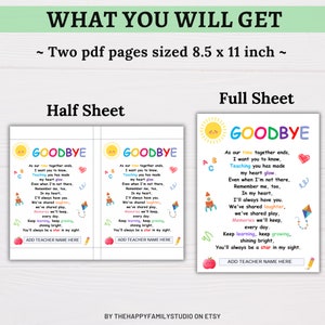 End of School Year Poem Gift From Teacher to Student, End of Year Gift ...