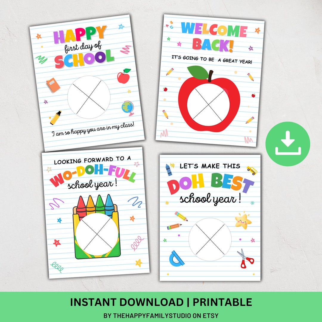 Back to School Dough Gift Tag, Won-doh-ful School Year Card Holder ...