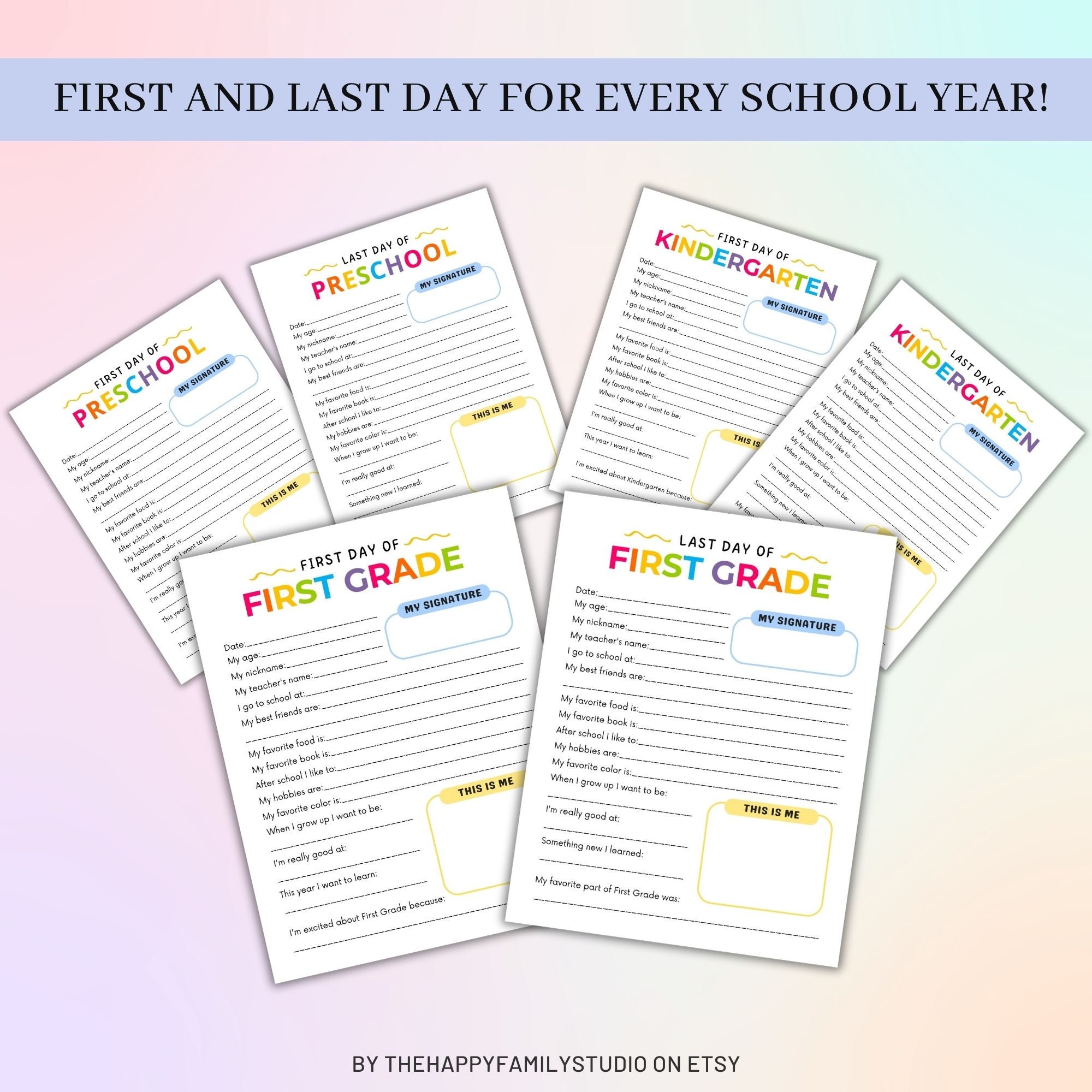 Kids Keepsake Journal School Memory Book School Memory - Etsy