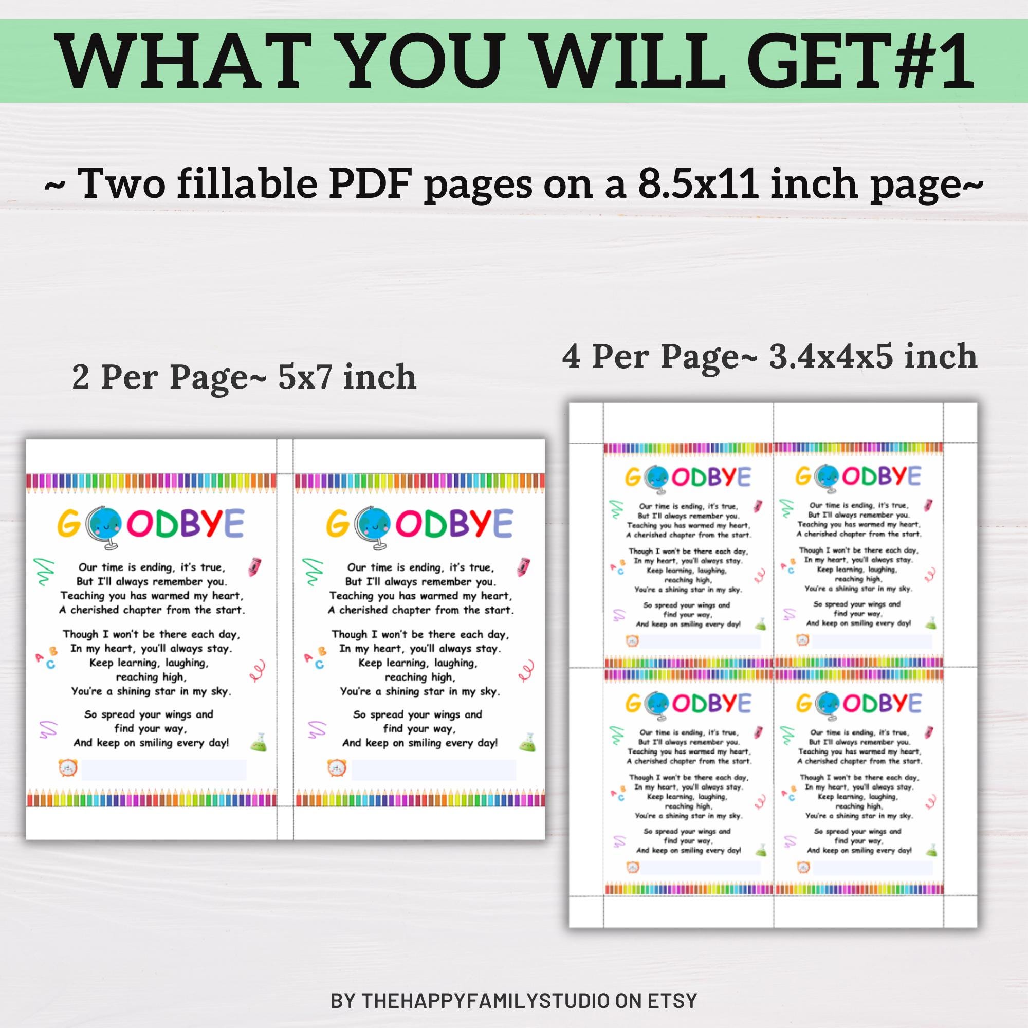 End of School Year Poem Gift From Teacher to Student, End of Year Gift ...