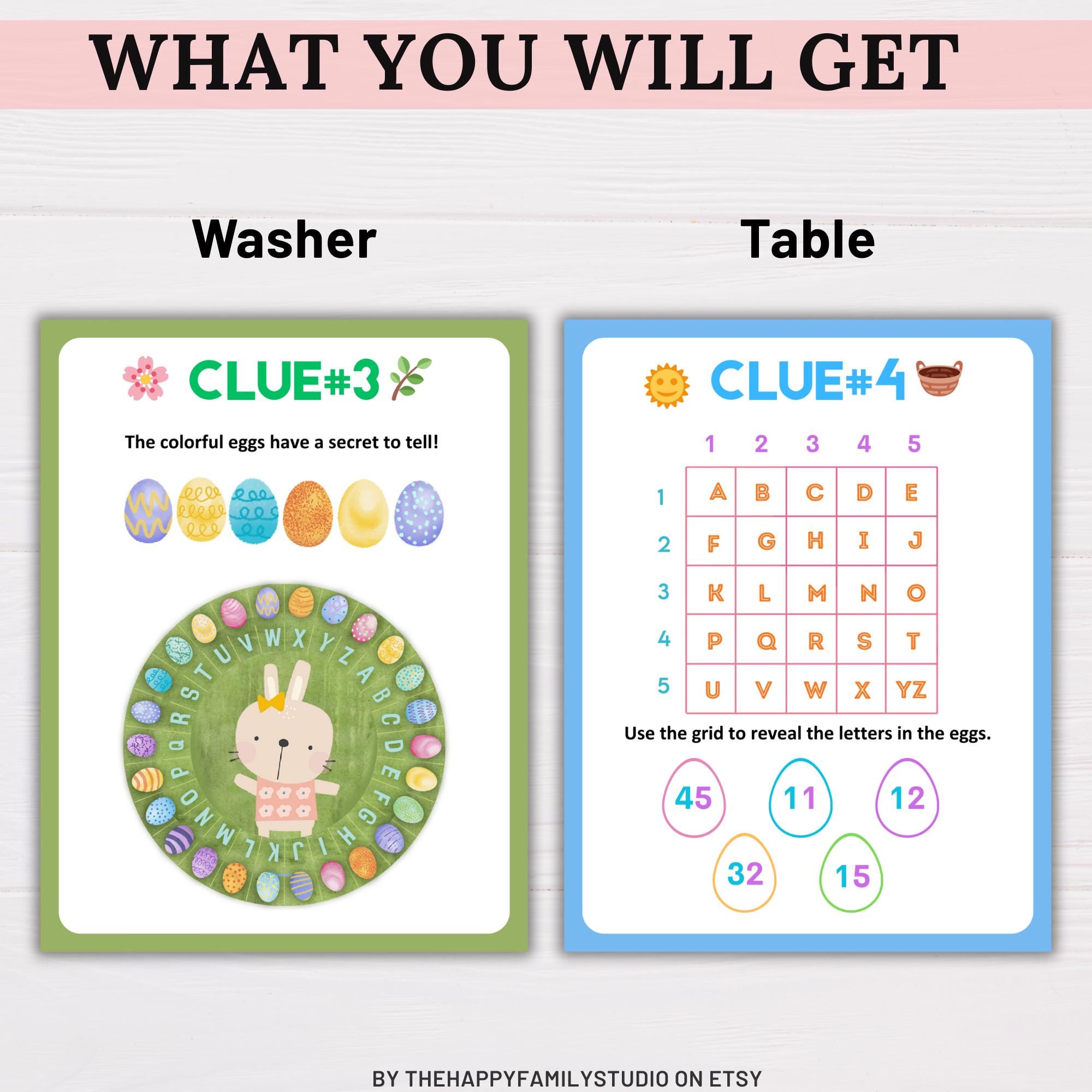 Indoor Easter Egg Treasure Hunt for Older Kids, Easter Egg Scavenger ...
