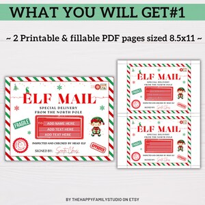 Christmas Elf Mail Box Label Template, North Pole Express Shipping ...
