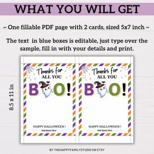 Halloween Gift Card Holder, Thanks for All You Boo Tag, Teacher ...