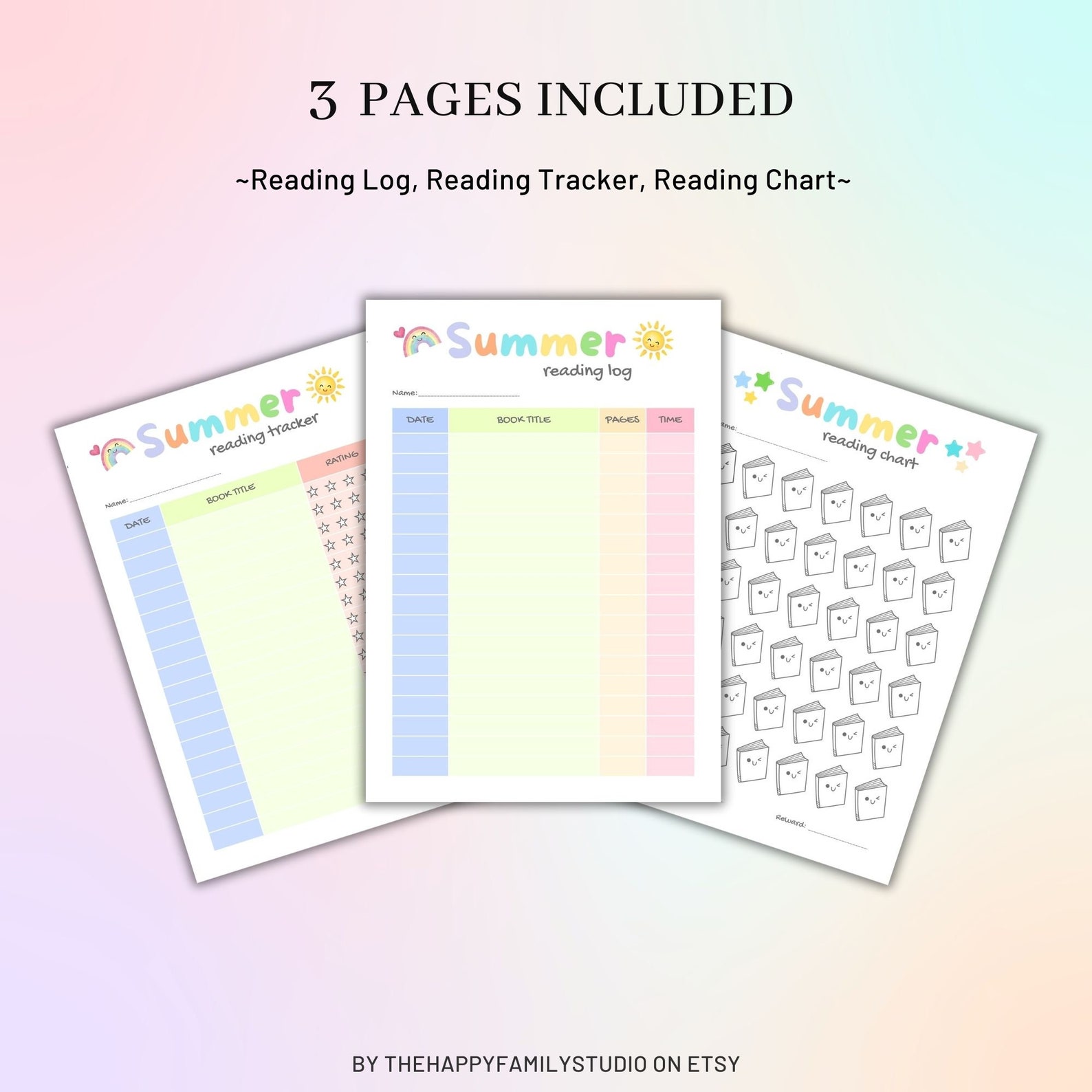 Summer Reading Log for Kids Reading Tracker Printable - Etsy