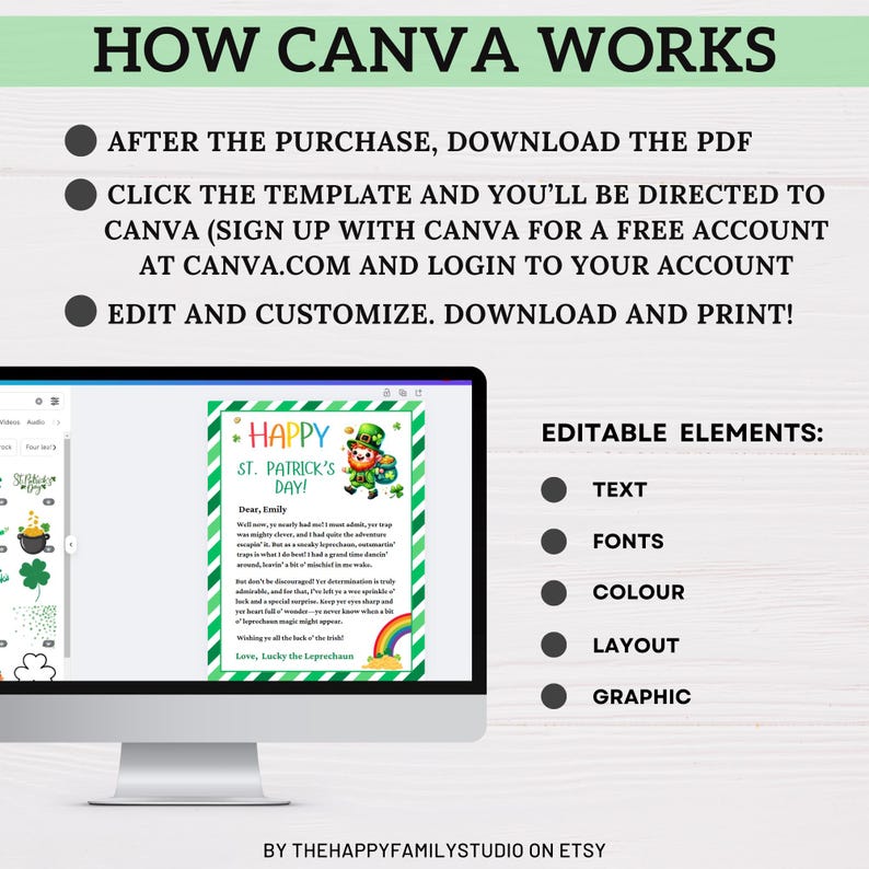 Leprechaun Letter for Kids Printable, Leprechaun Trap Letter, Saint ...