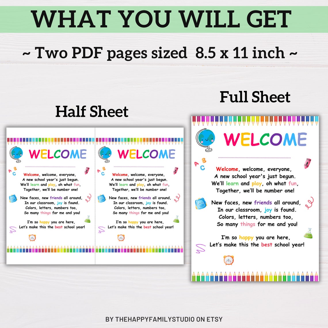 Welcome Back to School Letter for Students, Teacher Gift School Card ...