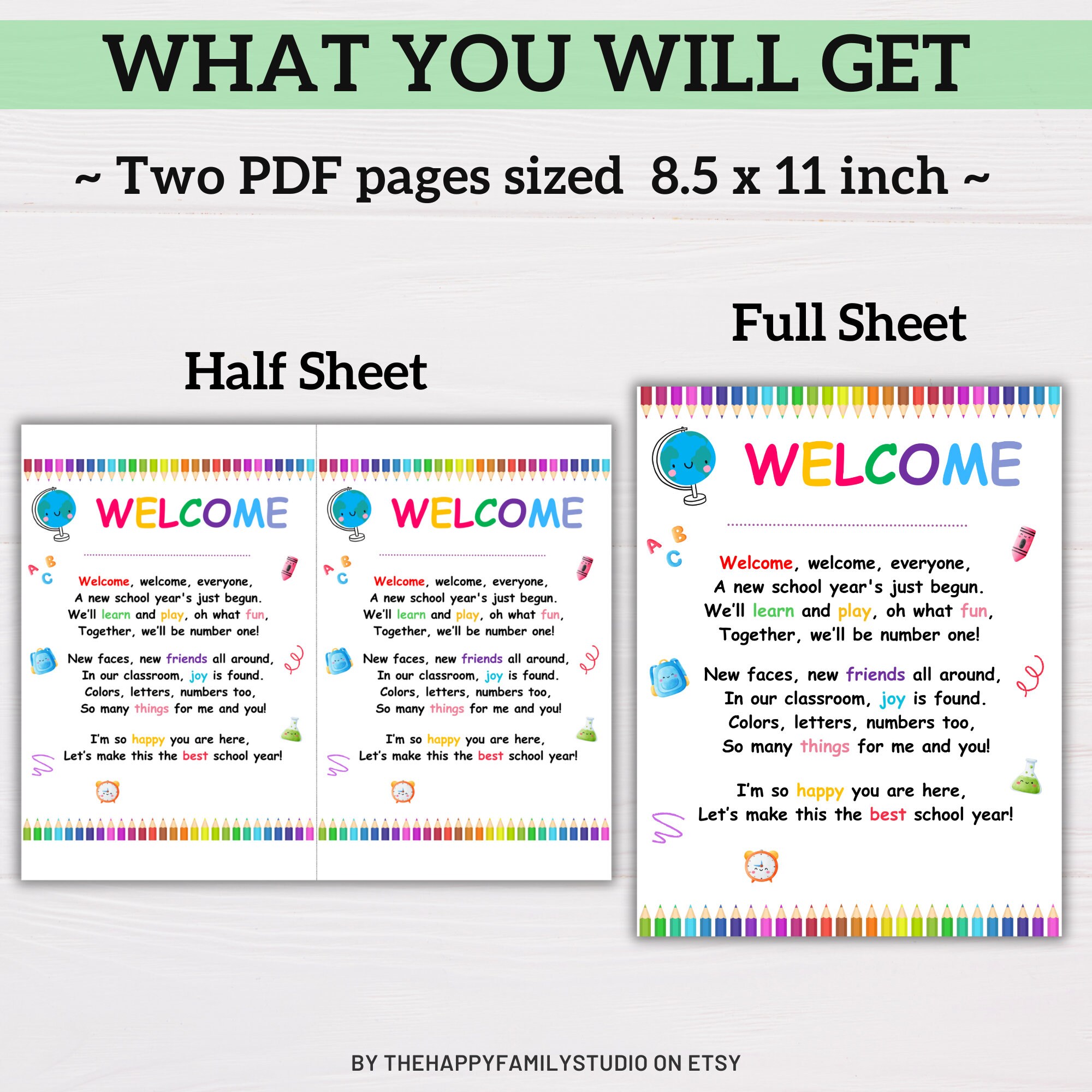 Welcome Back to School Letter for Students, Teacher Gift School Card ...