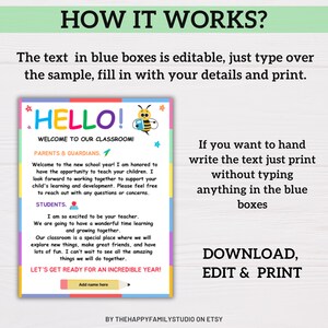 Welcome Back to School Letter for Parents and Students, First Day of ...