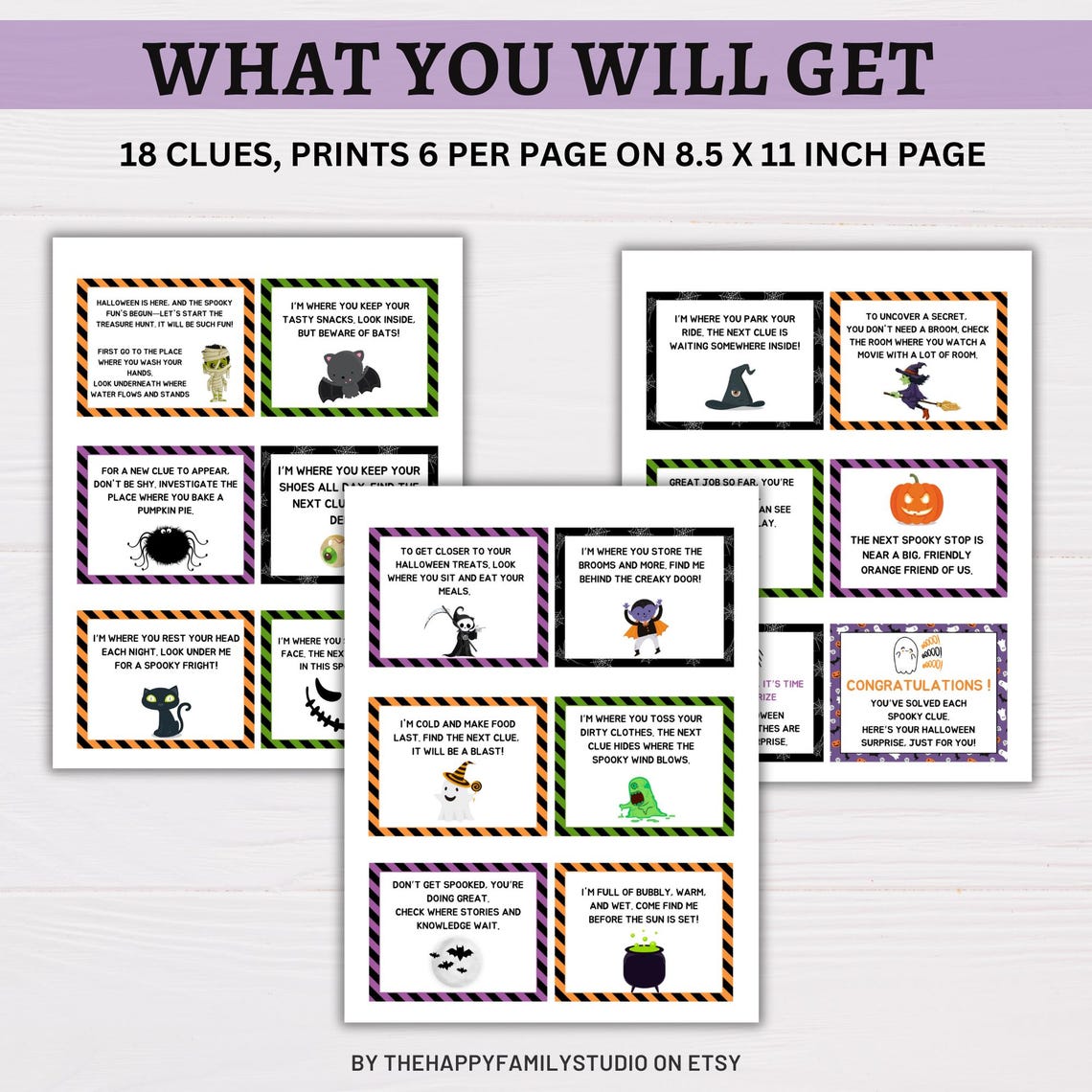 Halloween Scavenger Hunt for Kids, Ultimate Indoor Halloween Treasure ...