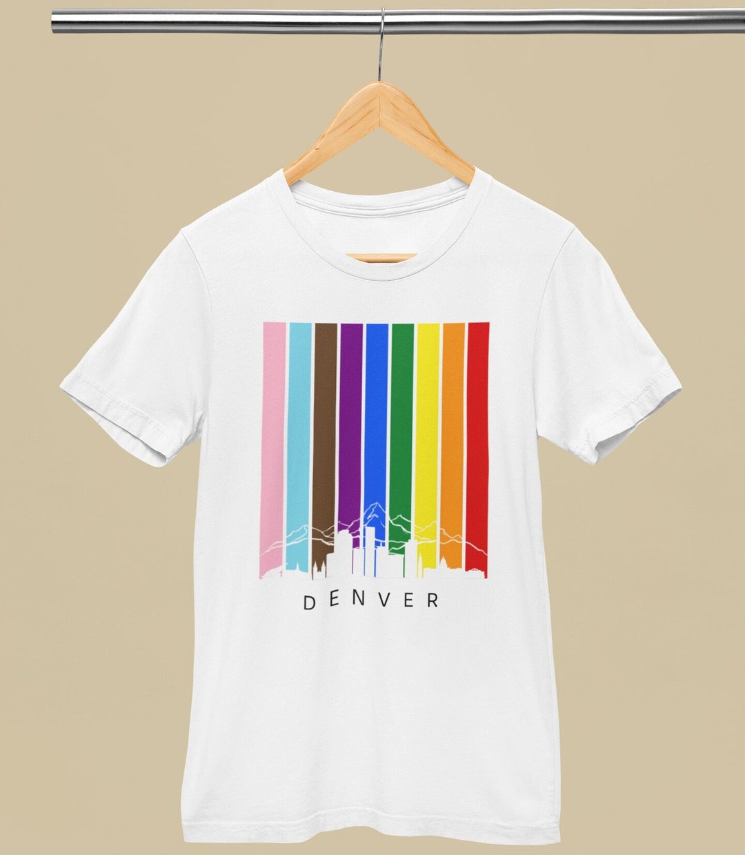 Denver Rainbow Skyline LGBT LGBTQ Gay Pride Shirt by Patrick Scott ...