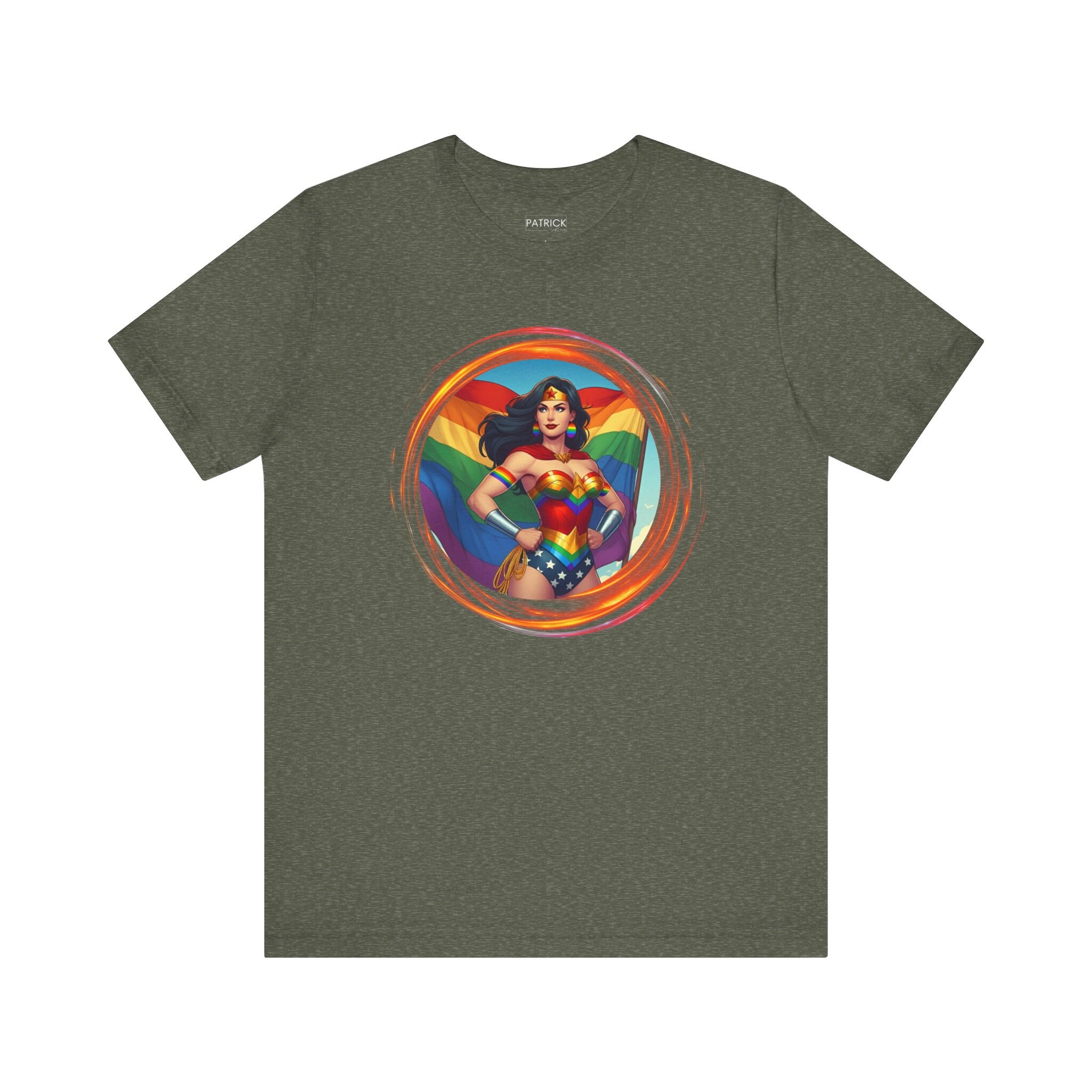 Wonder Woman Pride Flag LGBTQ Gay Pride Rainbow Shirt by Patrick Scott ...