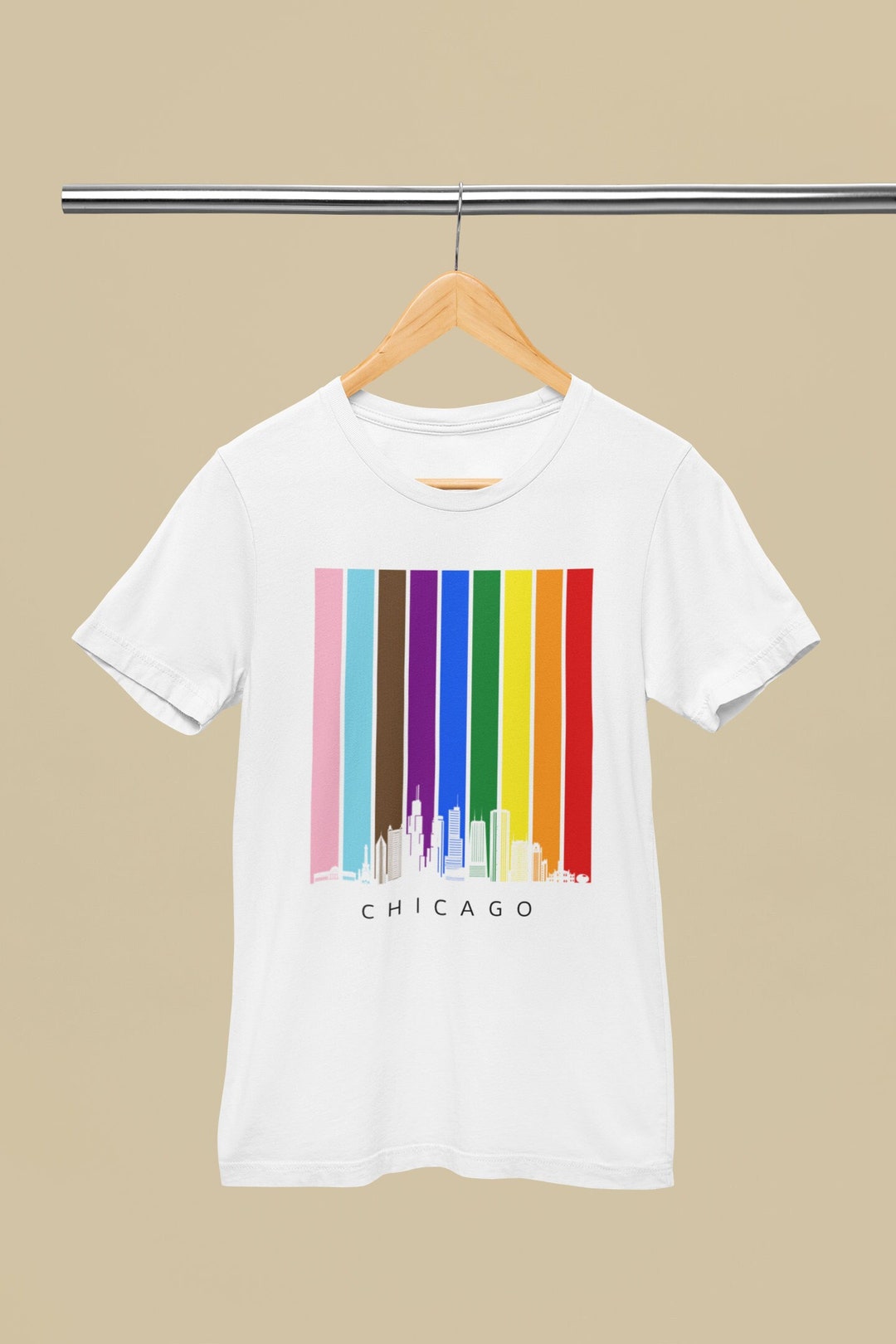Chicago Rainbow Skyline LGBT LGBTQ Gay Pride Shirt by Patrick Scott ...