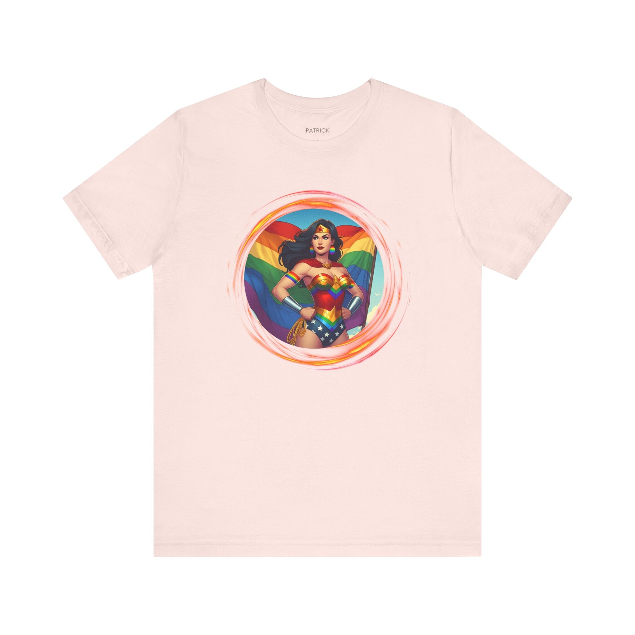 Wonder Woman Pride Flag LGBTQ Gay Pride Rainbow Shirt by Patrick Scott ...