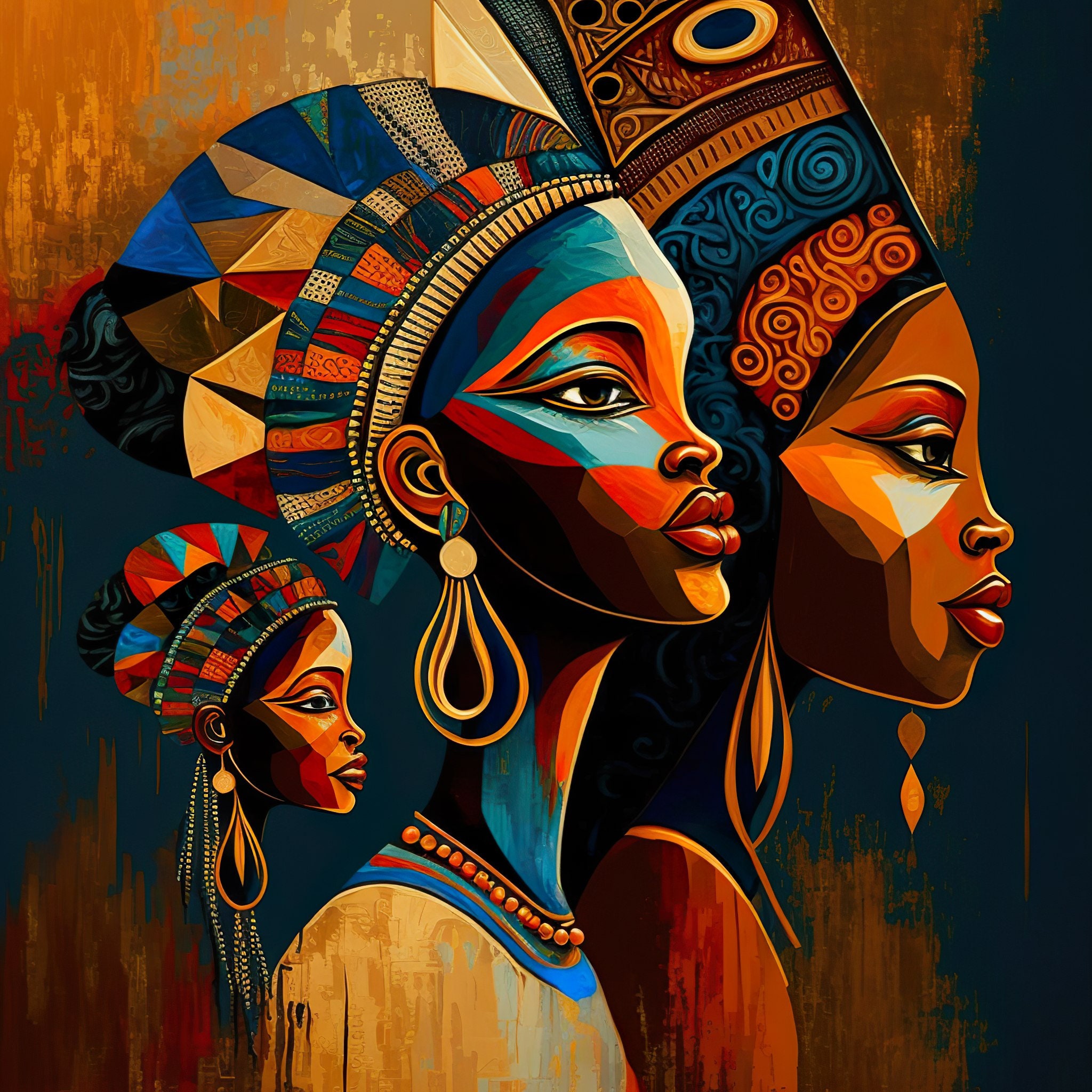 African Abstract Canvas Wall Art and Decor - Etsy