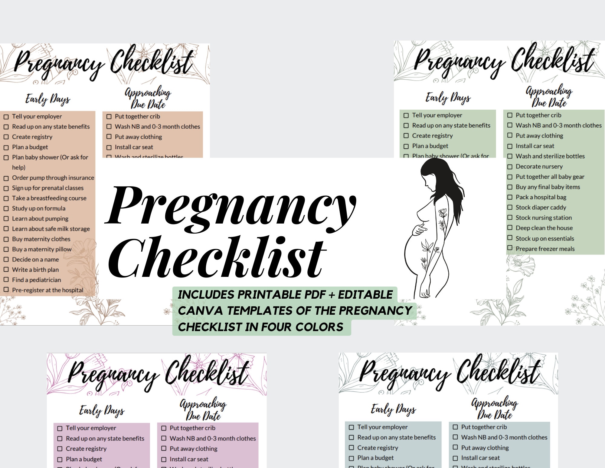 Pregnancy Checklist | New Mama | Newborn Preparation | Mommy to Be ...