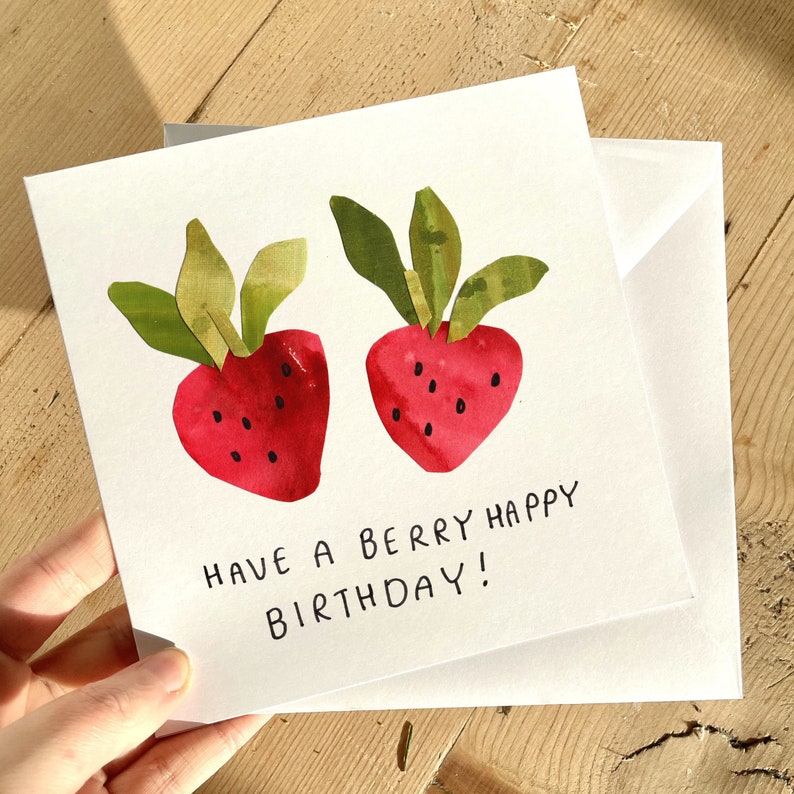 Funny Birthday Card - 'have A Berry Happy Birthday' - Etsy