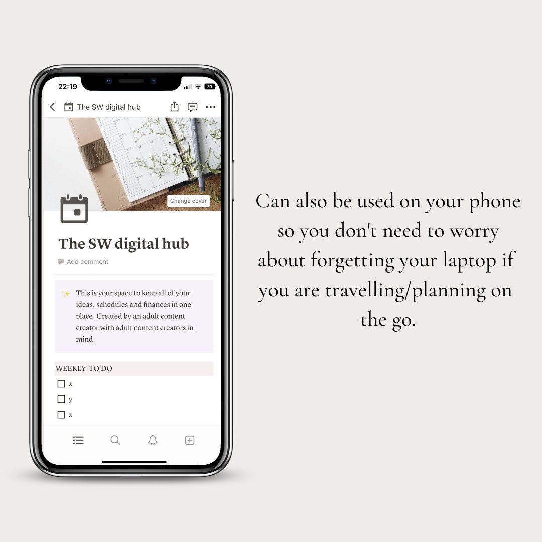 The SW Digital Hub / Notion All in One Planner for Adult Content ...