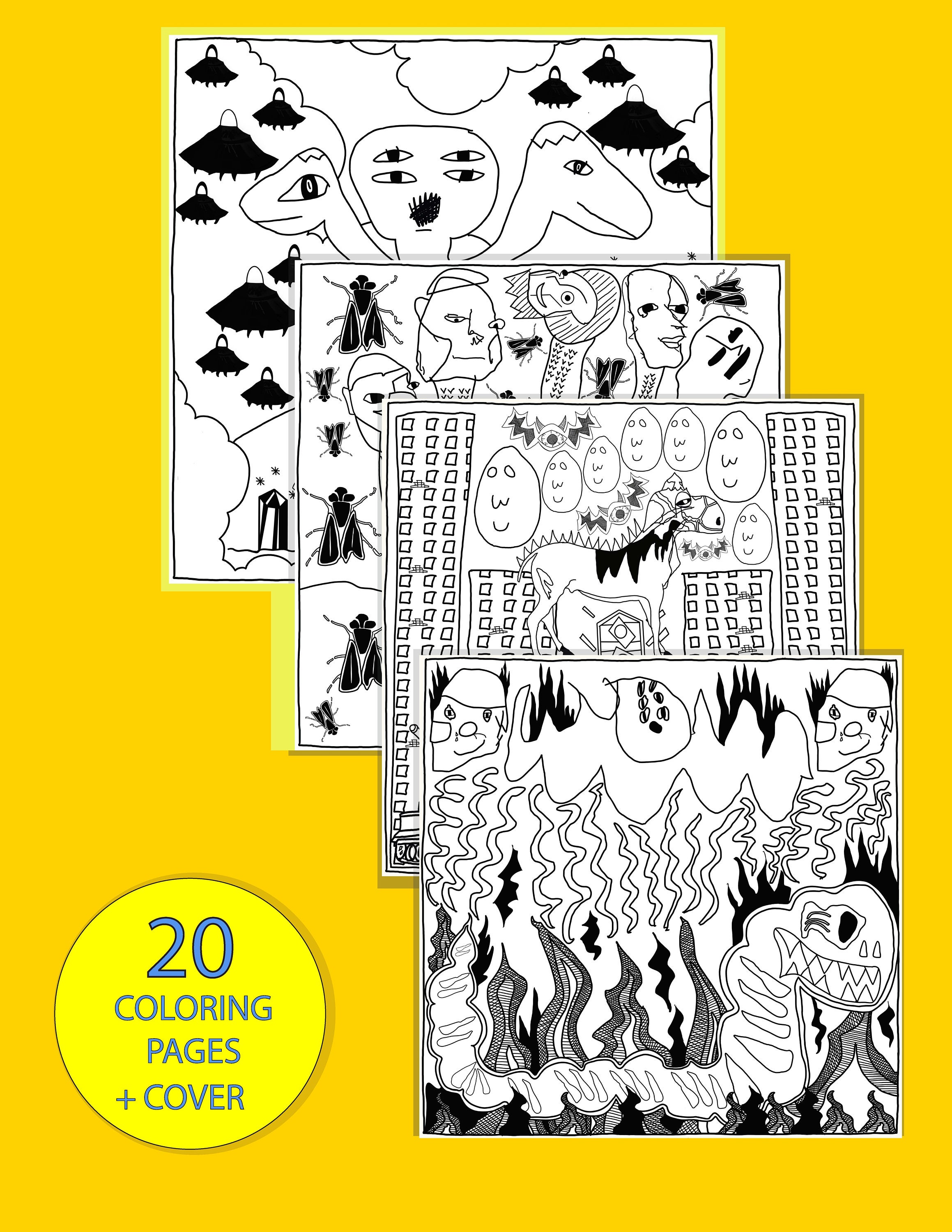 Monster Coloring Pages - Castles Coloring Instant Download Book - Fang ...