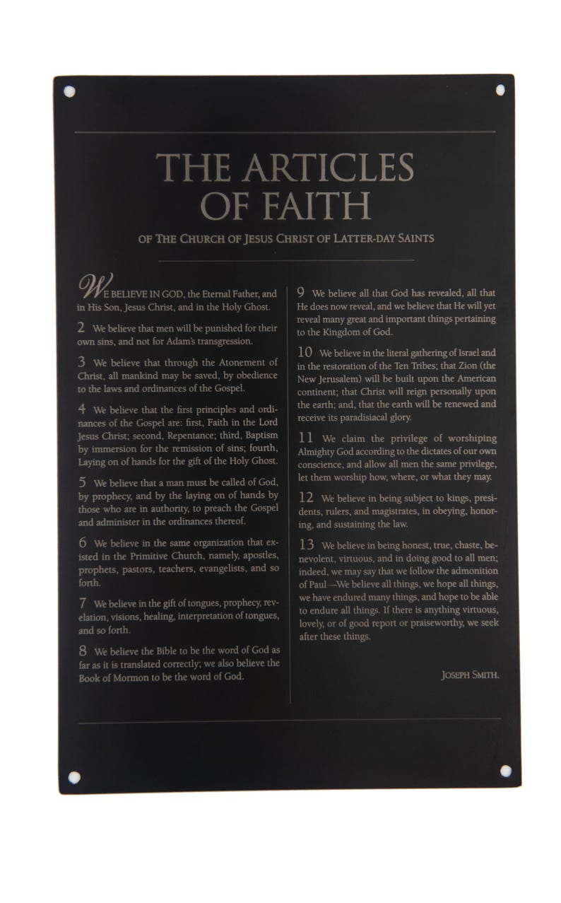 The Articles of Faith - Etsy