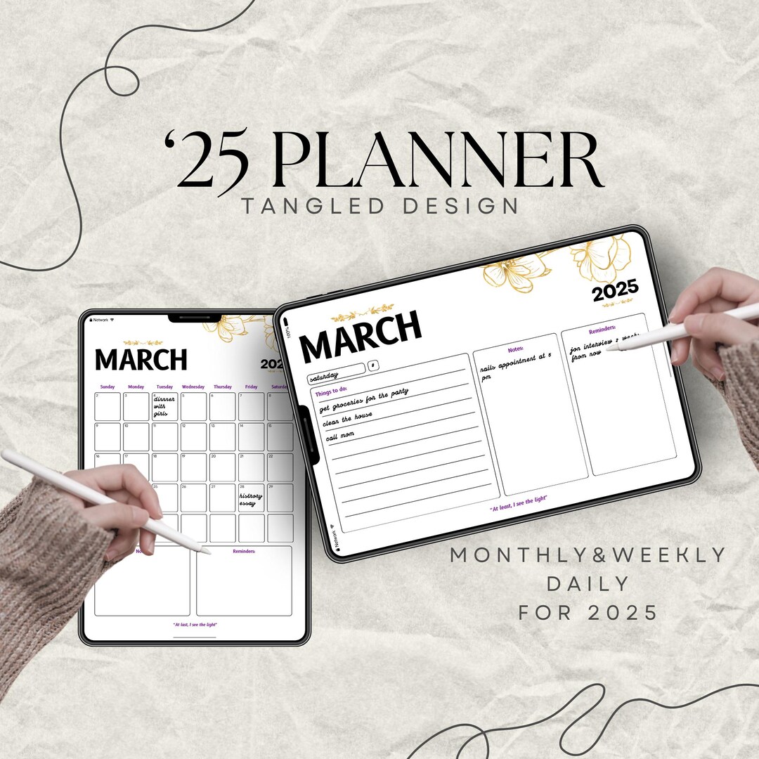 Rapunzel Digital Planner, Undated Tangled-inspired Planner for Ipad ...