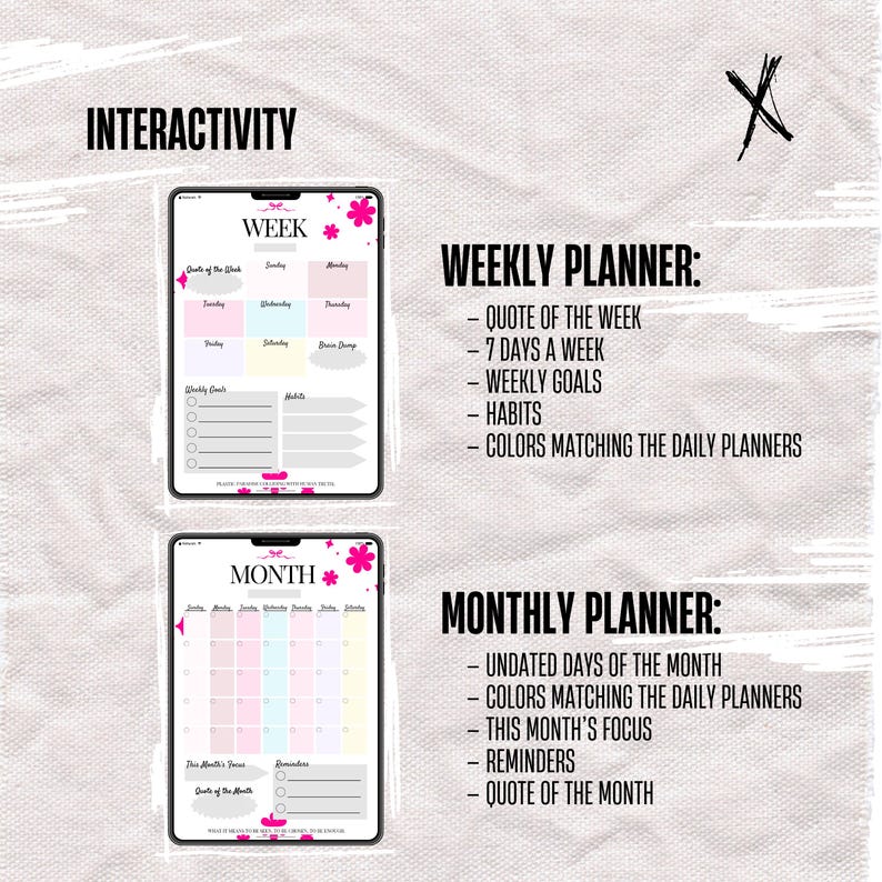 Barbie Movie Planner: Pink Aesthetic Journal - Monthly, Weekly and ...