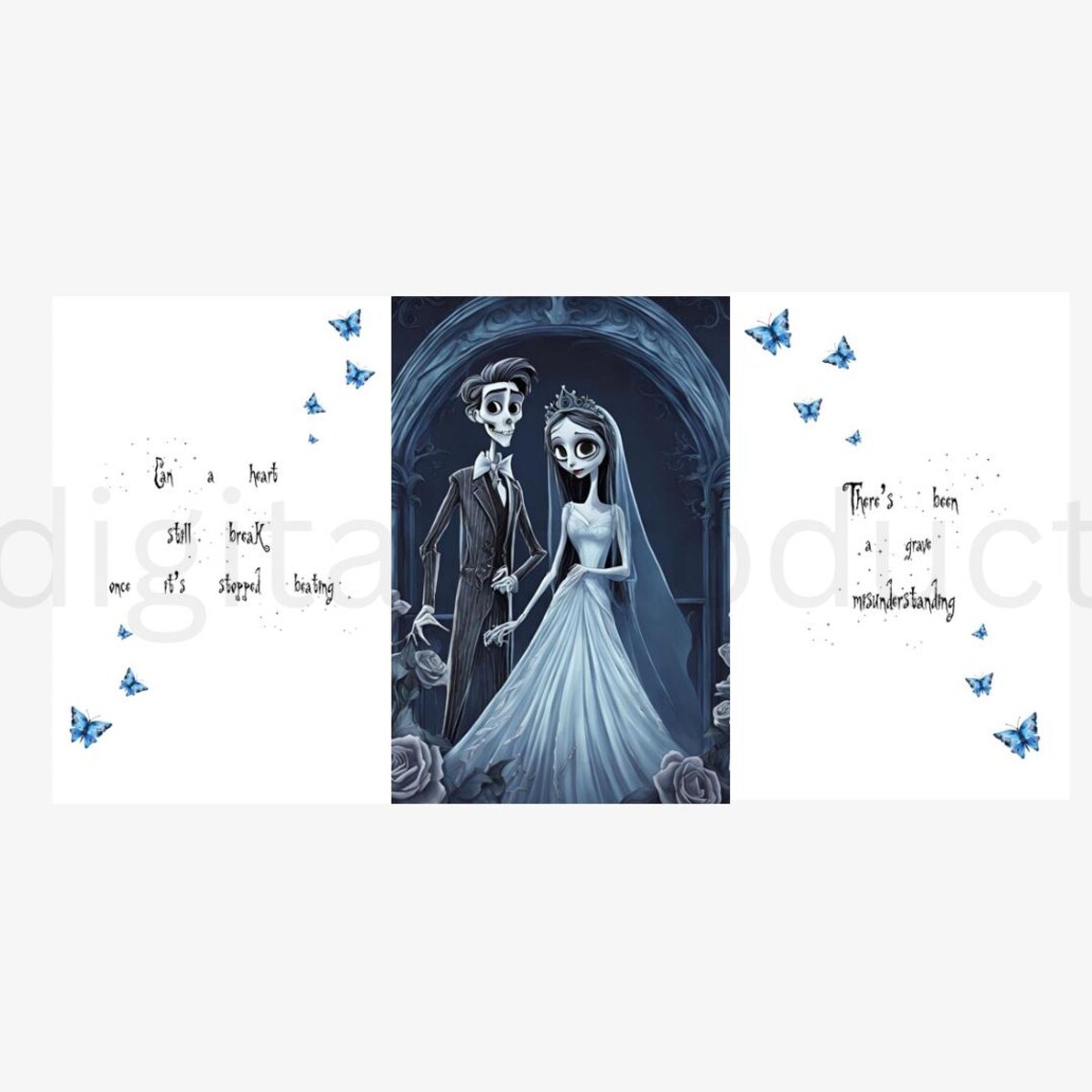 Corpse Bride Tim Burton 3piece in 4sizes Digital Poster, Halloween ...
