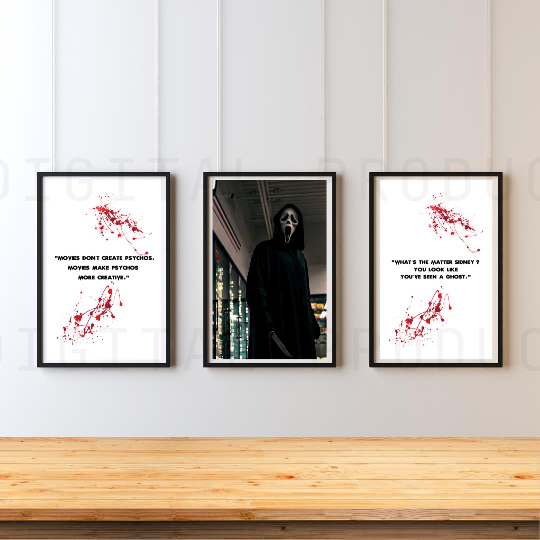 Iconic Scream Ghostface Poster in 4 Sizes, Instant Download Print for ...