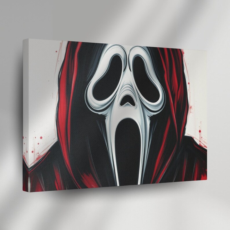 Ghostface Scream Gallery Canvas for Horror Fans, Scream Franchise Wall ...