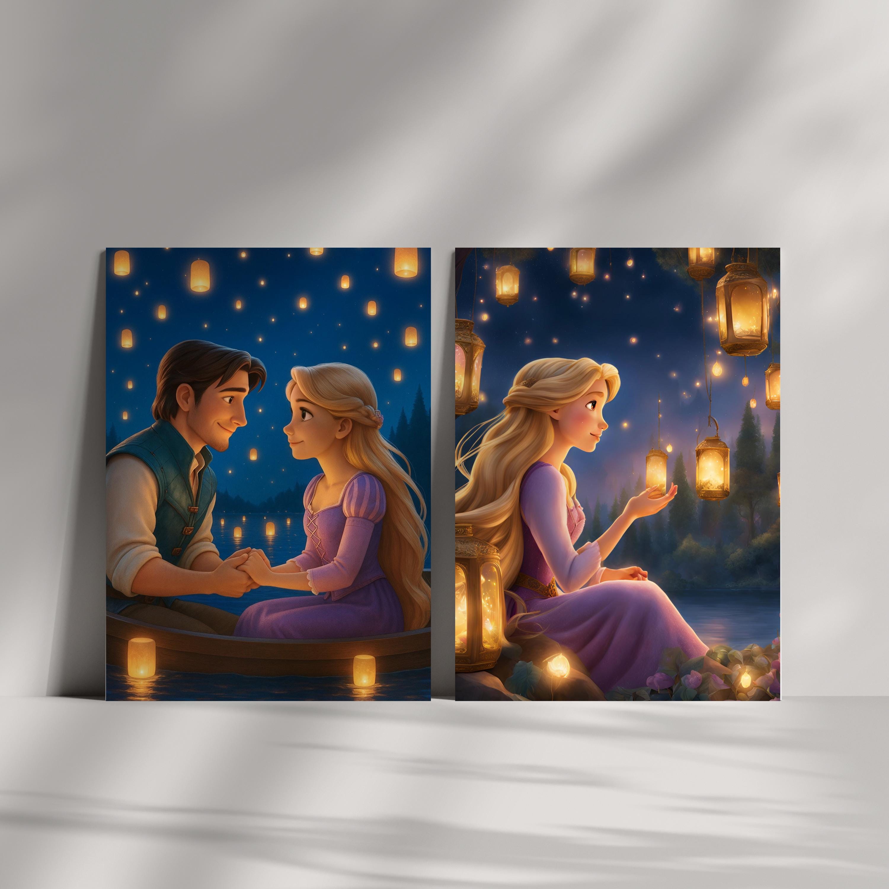 Rapunzel Wall Art Set: Tangled Nursery Decor With Maximus, Pascal and ...