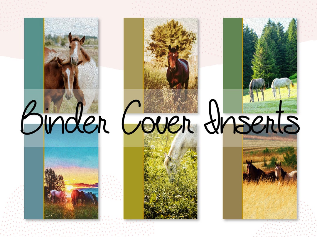 Horse Printable Binder Cover Sets | Plus Matching Binder Backs & Spines ...