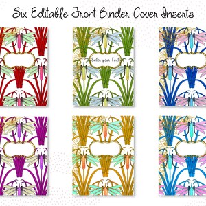 Art Deco Dragonfly Binder Cover Inserts, Backs & Spines Perfect for ...