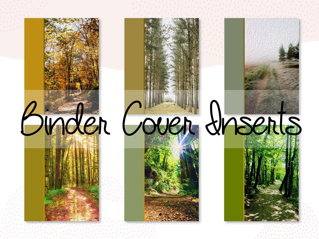 Nature Trails Binder Inserts Cover Set Rustic Woodland Theme, Instant ...