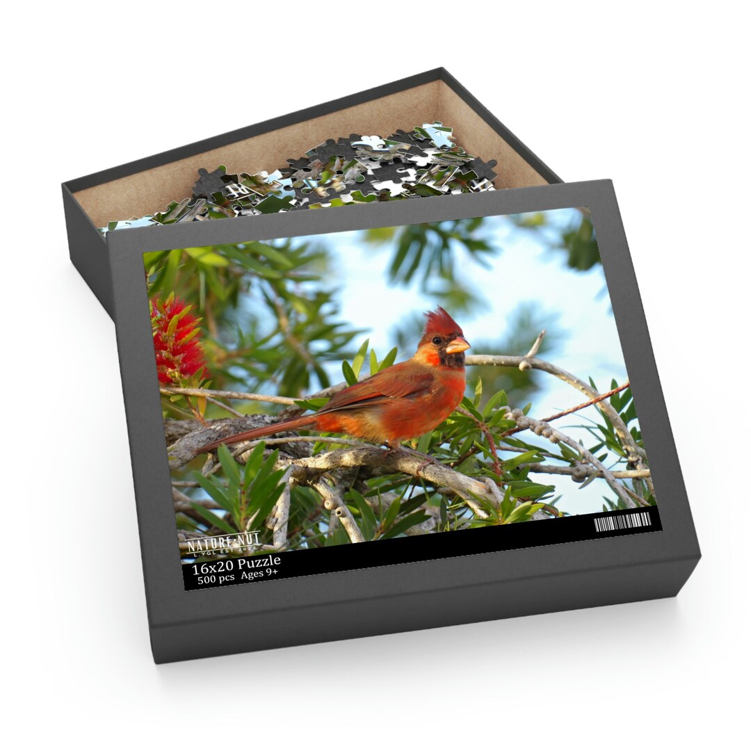 Red Cardinal Puzzle 120, 252 or 500-piece Nature Puzzle Jigsaw Nature ...