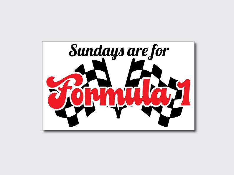 Sundays Are for Formula 1 Sticker - Etsy